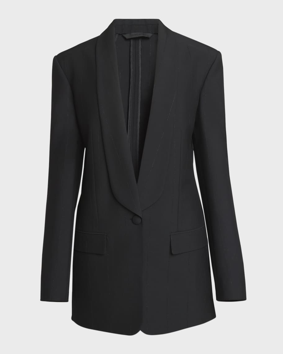 Givenchy Fitted Shawl Wool Jacket | Neiman Marcus
