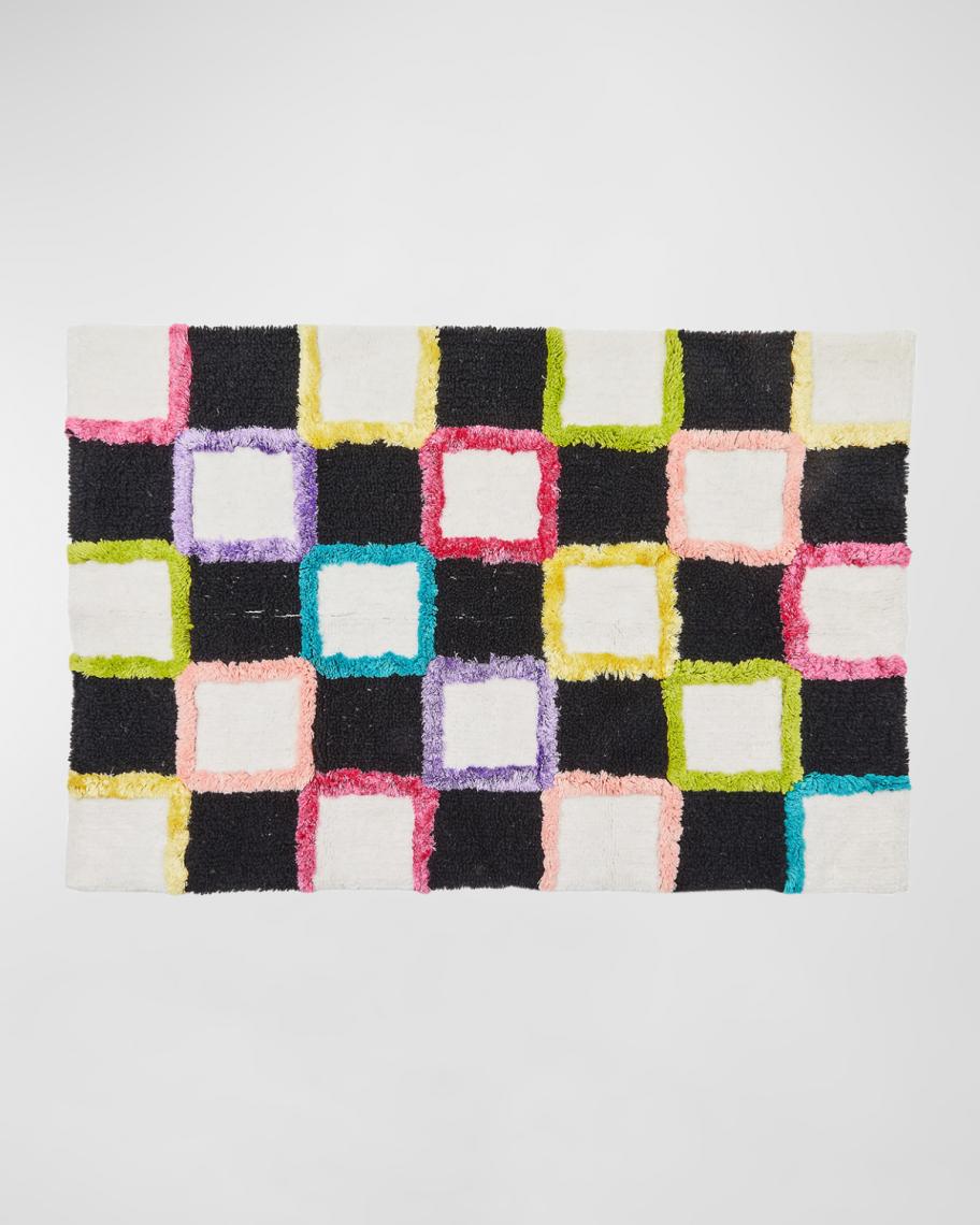 MacKenzie-Childs Check Multi Color Bath Rug | Neiman Marcus