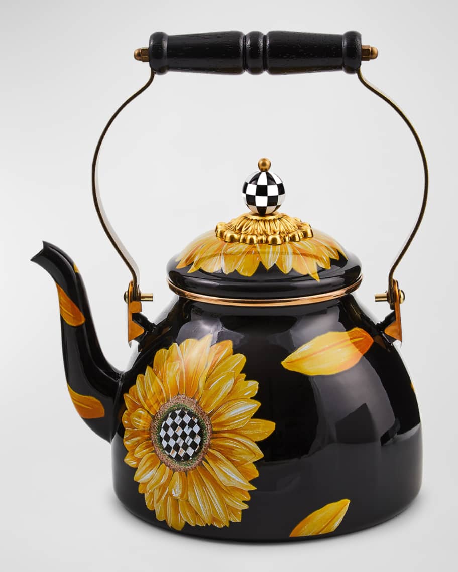 MacKenzie-Childs Sunflower Tea Kettle, 2 Quarts | Neiman Marcus