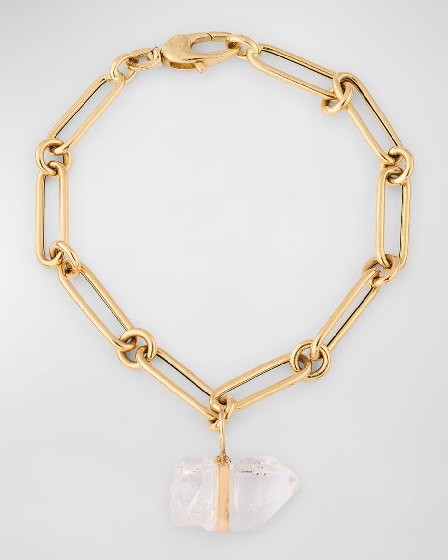 JIA JIA Large Chain Link Crystal Quartz Charm Bracelet | Neiman Marcus