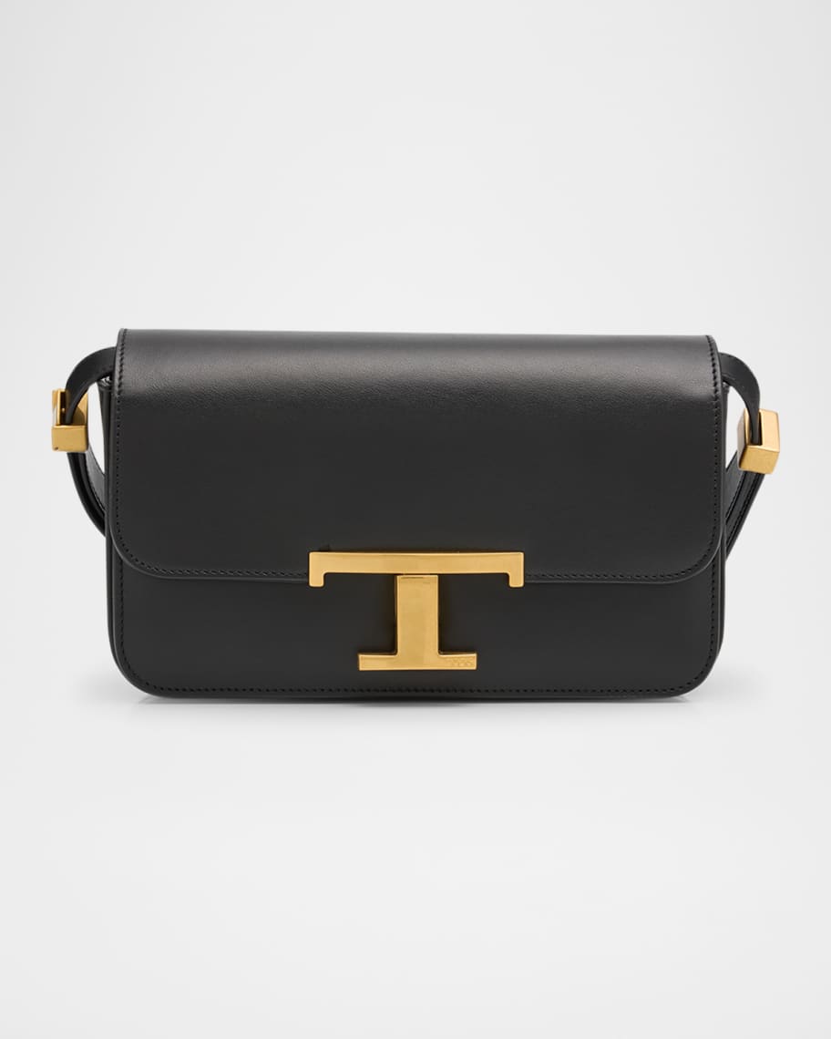 Tod's Flap Calf Leather Crossbody Bag | Neiman Marcus