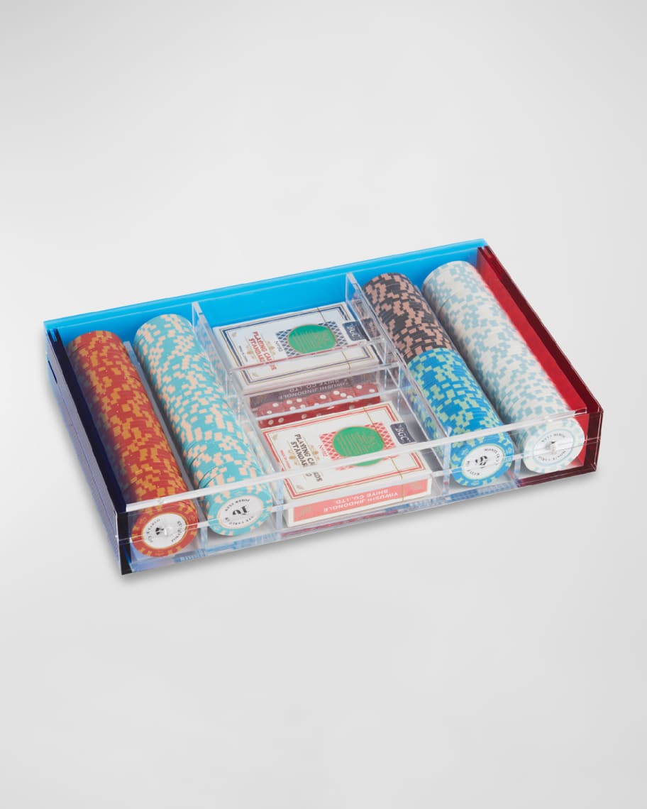 Bey-Berk Dylan Acrylic Poker Set | Neiman Marcus