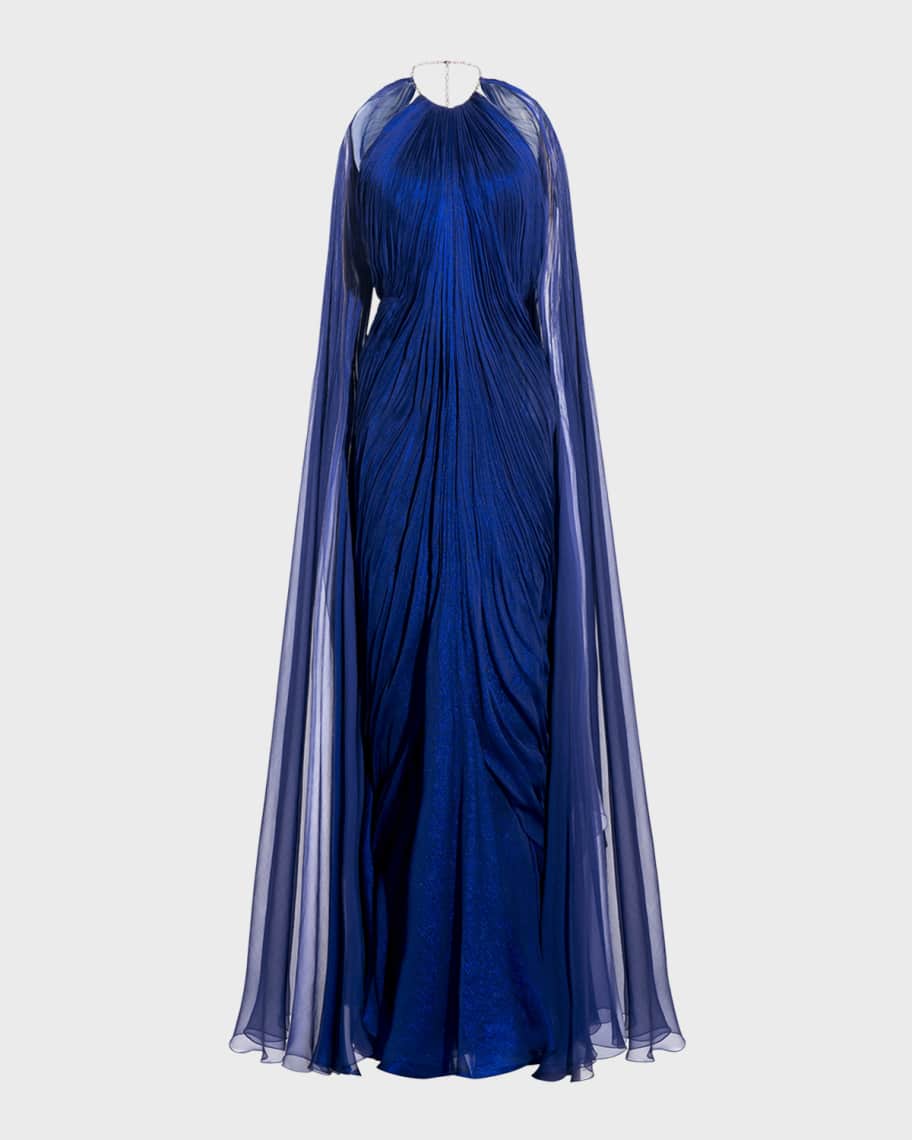 Maria Lucia Hohan Larisa Pleated Chiffon Gown | Neiman Marcus