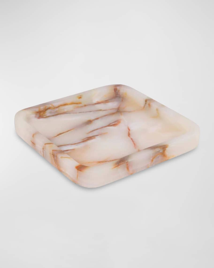 Bey-Berk Robbie Green Onyx Marble Catchall Tray | Neiman Marcus