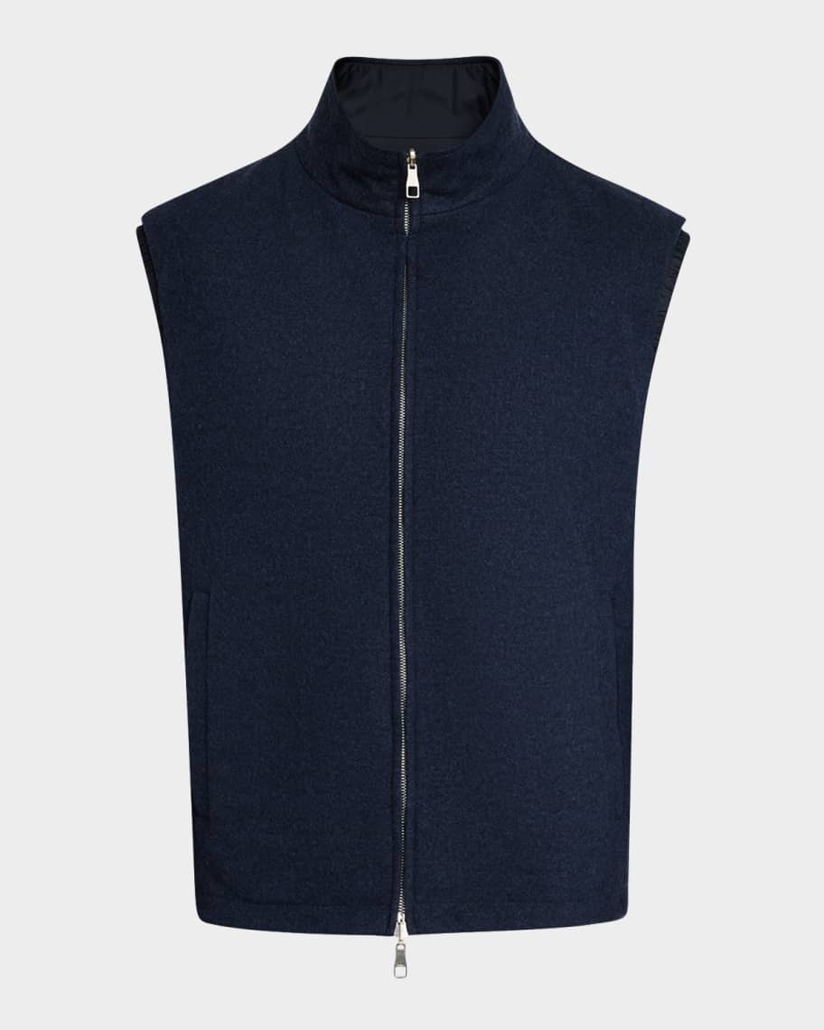 dunhill Men's Reversible Full-Zip Vest | Neiman Marcus