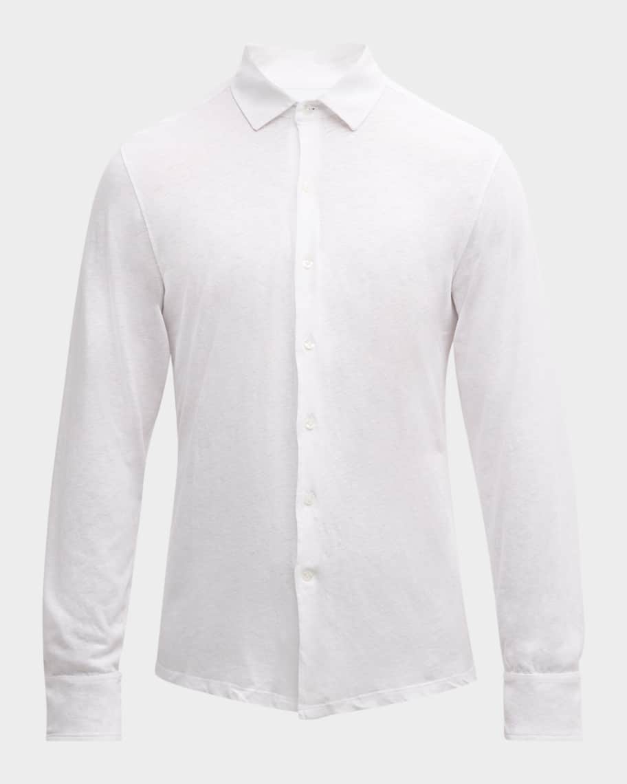 Frescobol Carioca Men's Marcio Cotton and Linen Casual Button-Down ...