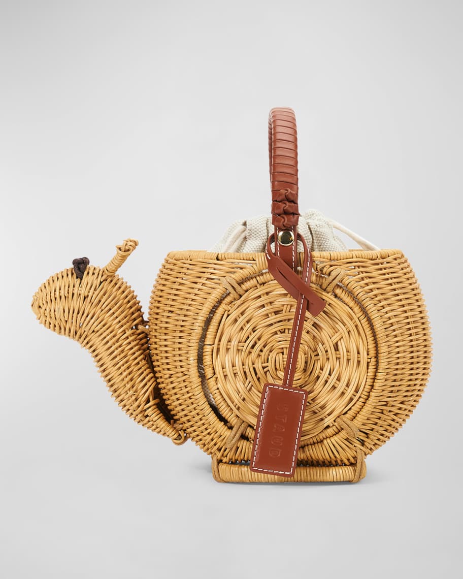 STAUD Escargot Wicket Basket Top-Handle Bag | Neiman Marcus
