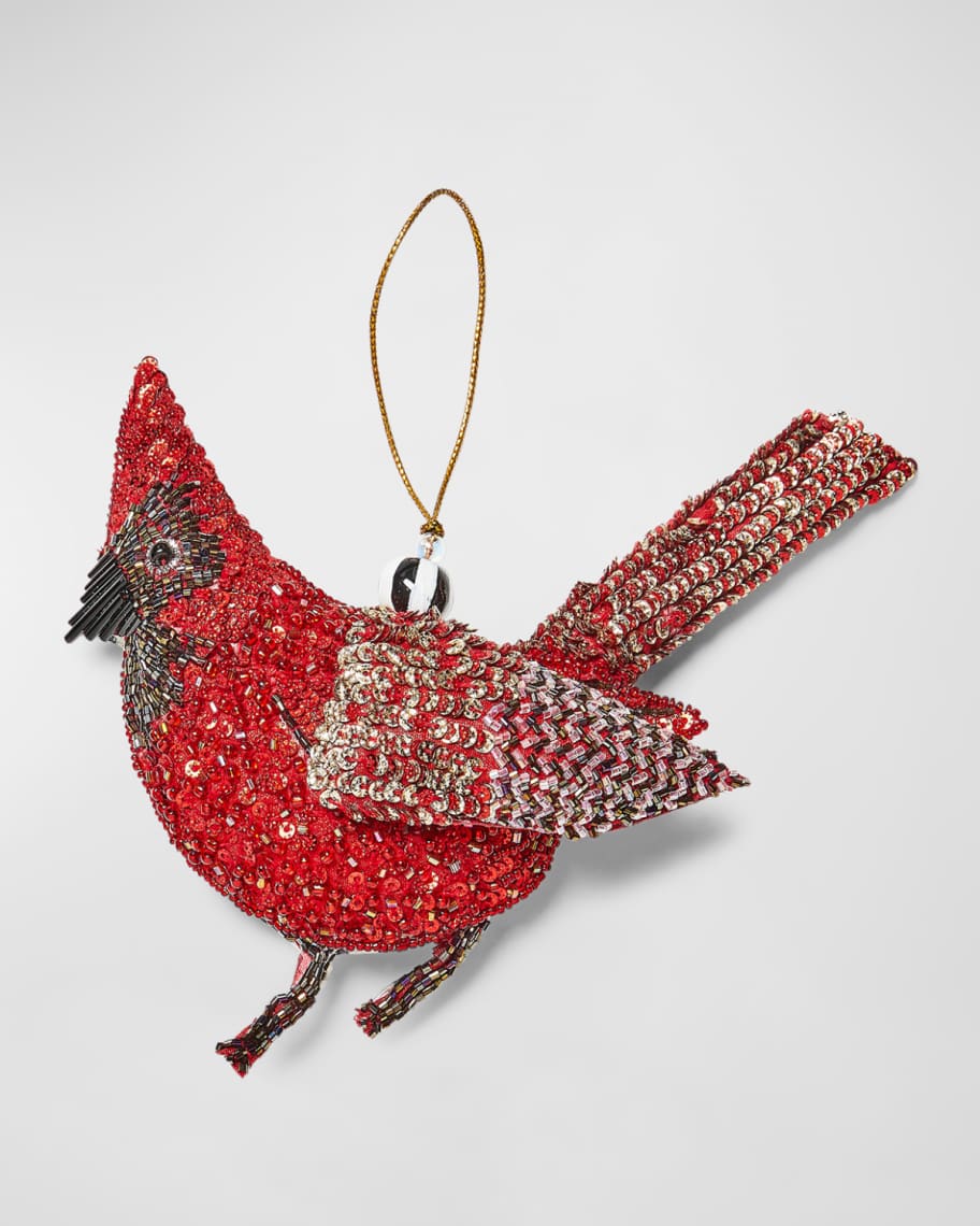 MacKenzie-Childs Cardinal Beaded Ornament | Neiman Marcus