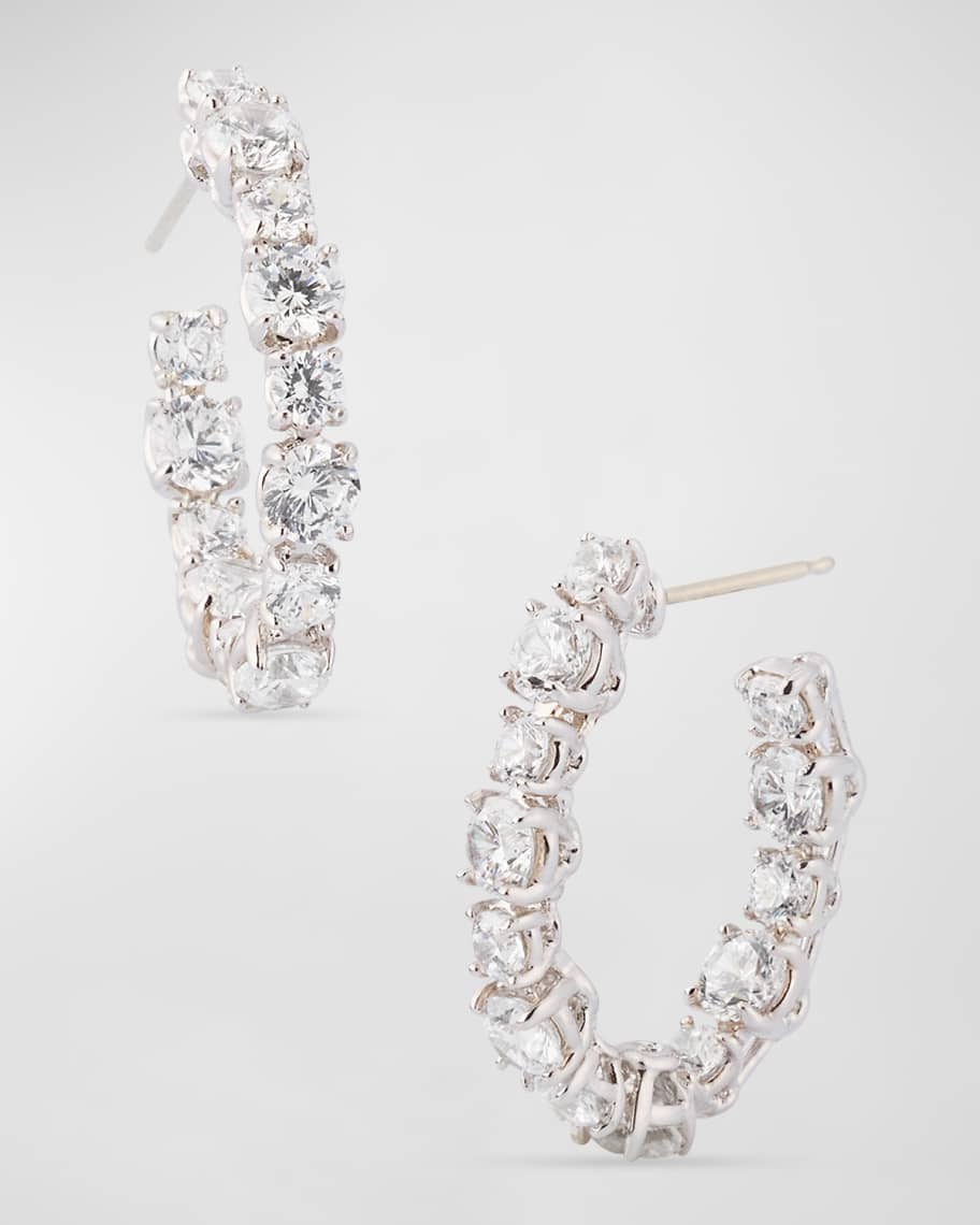 Fantasia by DeSerio Mixed Stone Cubic Zirconia Hoop Earrings | Neiman ...