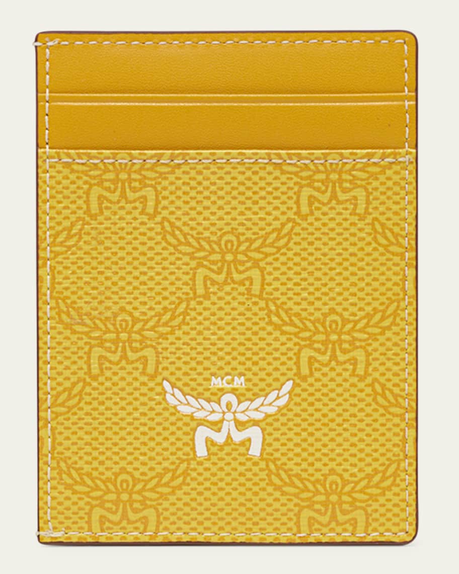 MCM Himmel Lauretos Faux Leather Card Case | Neiman Marcus