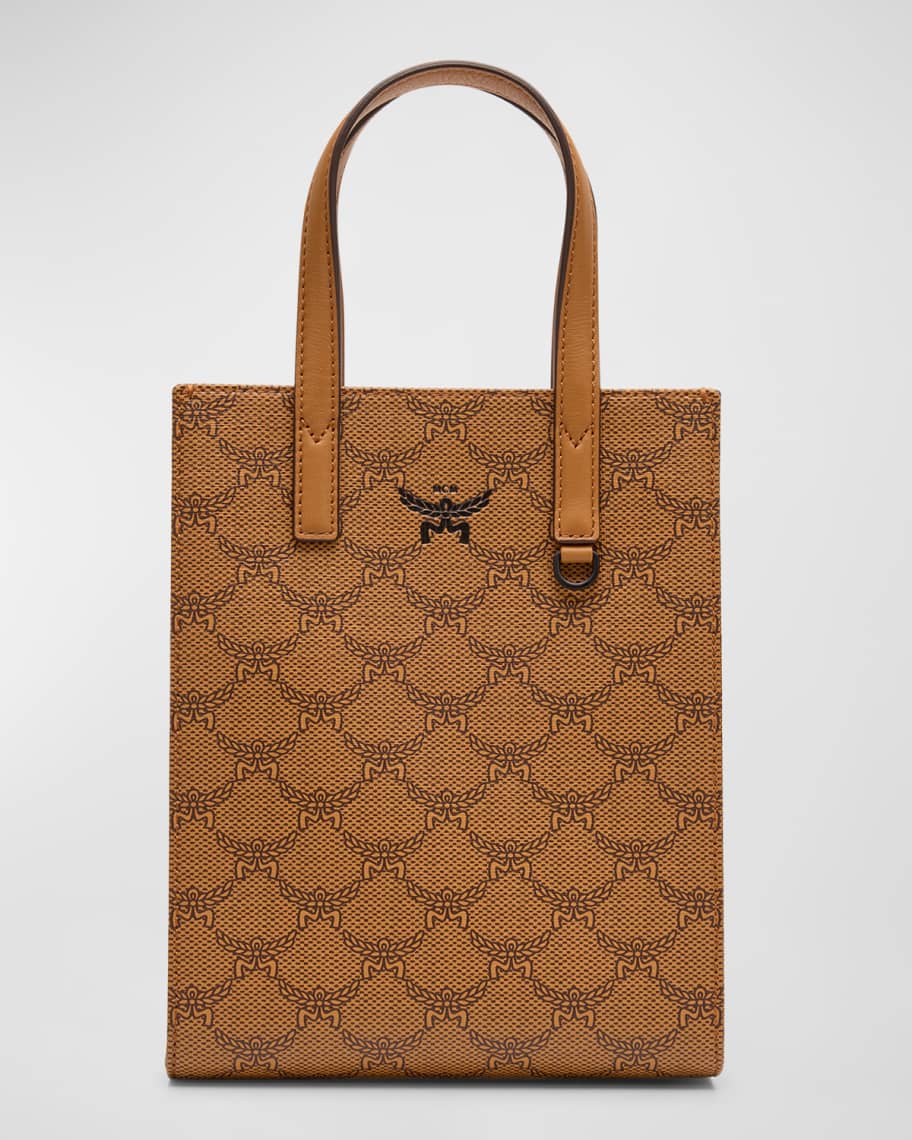 MCM Men's Aren Lauretos Monogram Mini Crossbody Tote Bag | Neiman Marcus