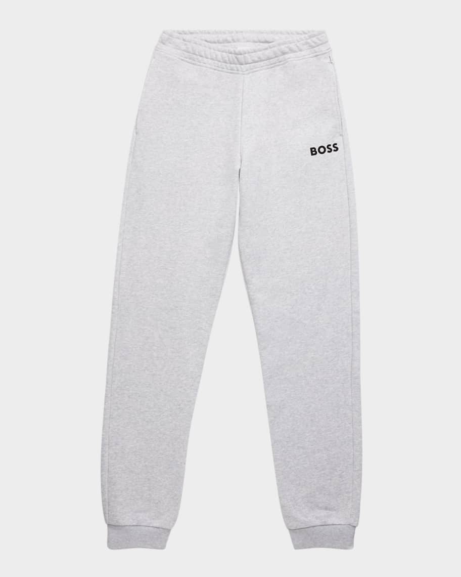 BOSS Boy's Logo-Print Fleece Joggers, Size 8-16 | Neiman Marcus