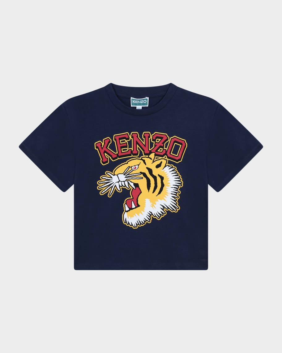 Kenzo Boy's Classic Animal & Logo-Print T-Shirt, Size 8-14 | Neiman Marcus