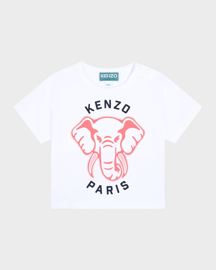 Kenzo Girl's Classic Animal & Logo-Print T-Shirt, Size 2-4 | Neiman Marcus