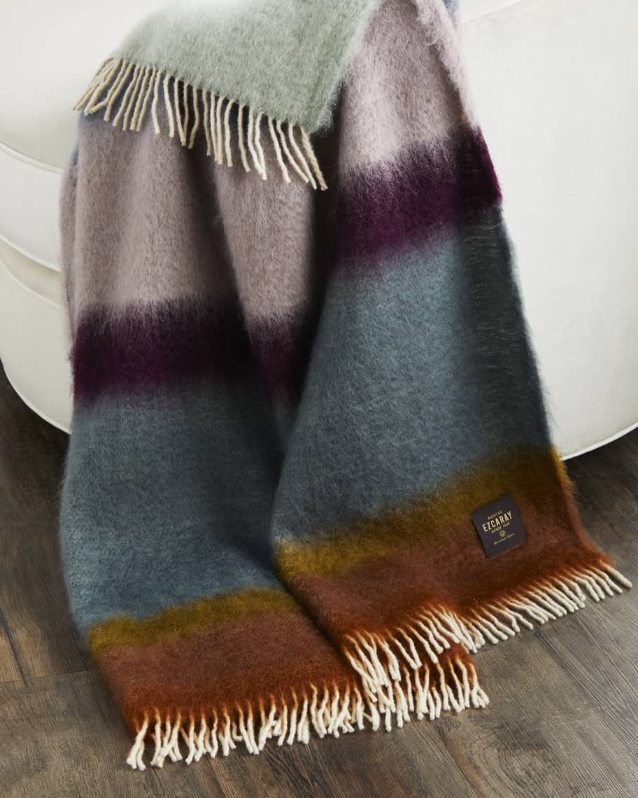 Mantas Ezcaray Matisse Collection Mohair-Blend Throw Blanket | Neiman Marcus