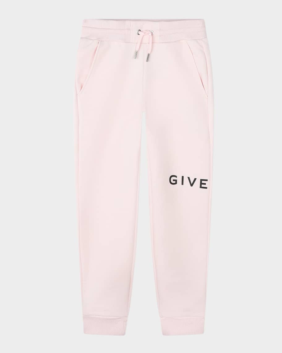 Givenchy Girl's Logo-Print Joggers, Size 8-14 | Neiman Marcus
