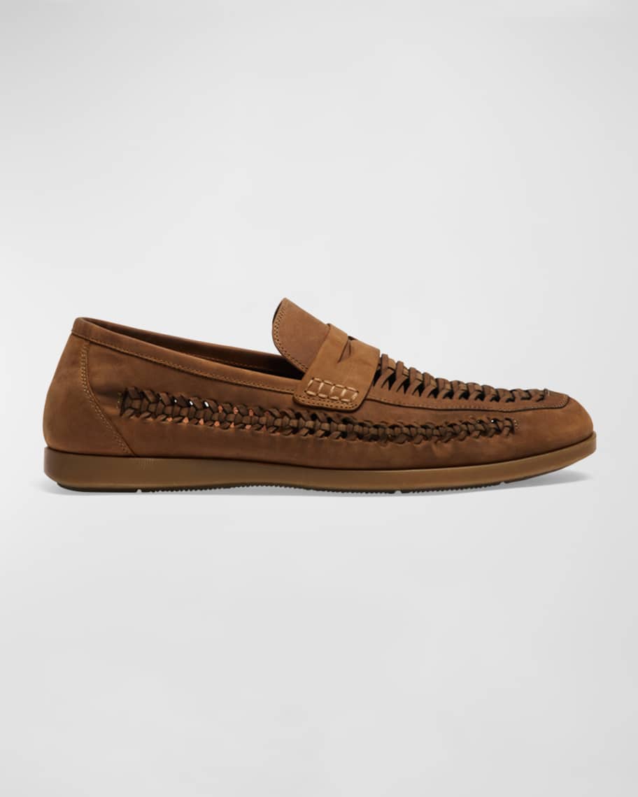 Rodd & Gunn Men's Gisborne Leather Huarache Penny Loafers | Neiman Marcus