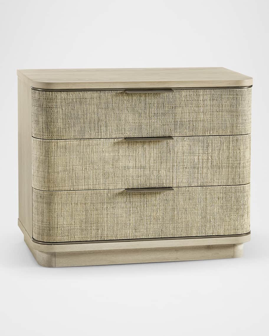 Jonathan Charles Water Seiche Woven Wave Nightstand | Neiman Marcus