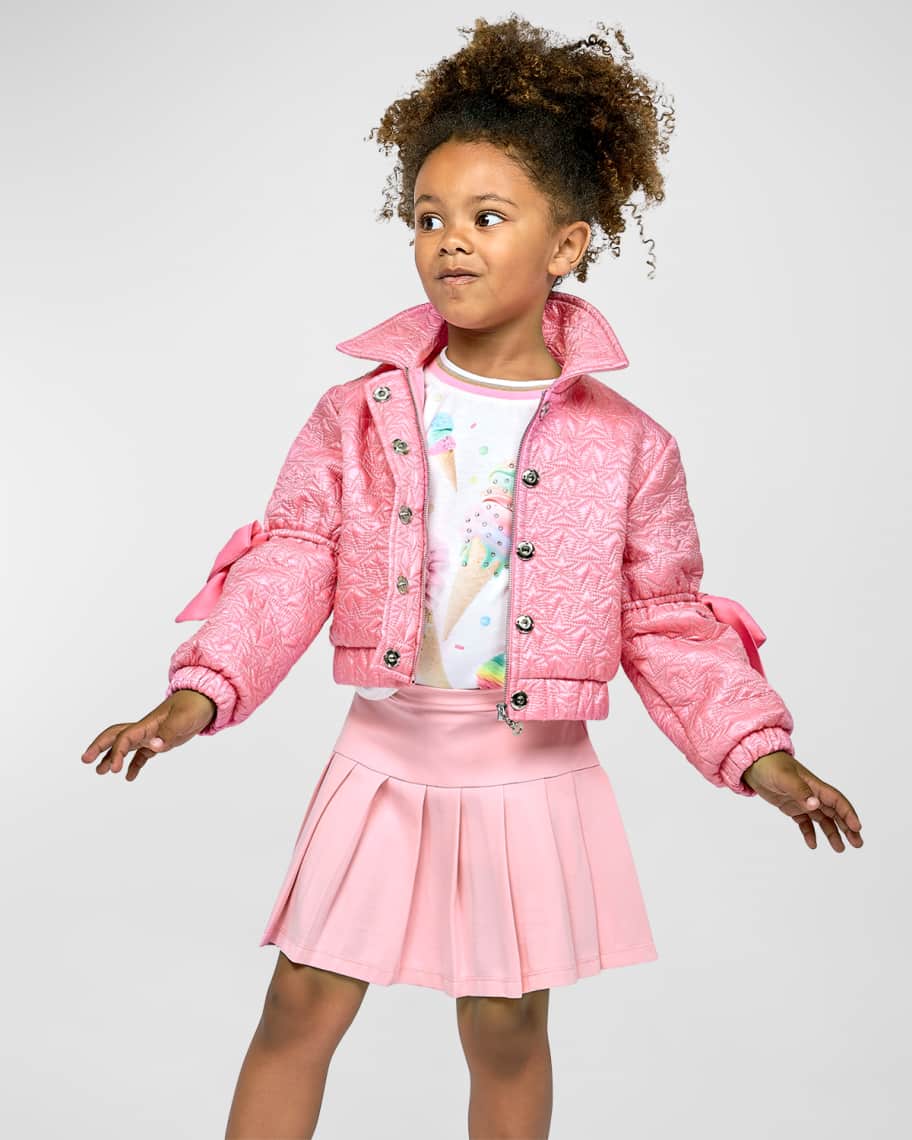 Hannah Banana Girl's Star-Print Jacket W/ Bows, Size 4-14 | Neiman Marcus