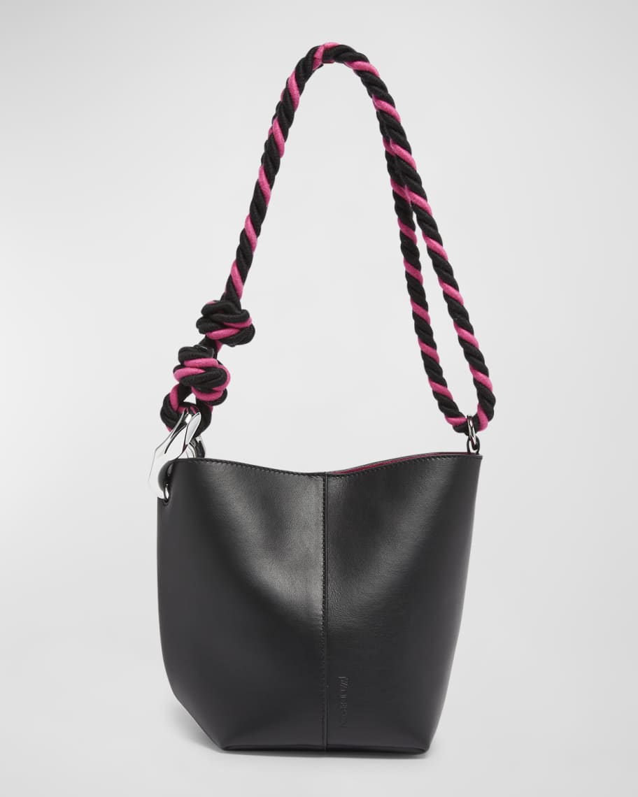 JW Anderson Corner Small Smooth Leather Bucket Bag | Neiman Marcus