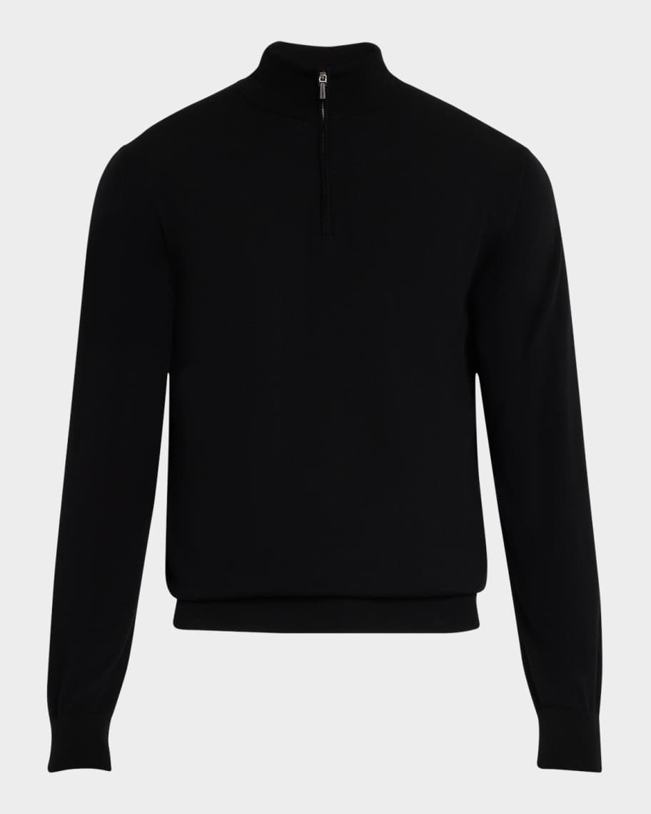 Colombo Men's Kid Wool Quarter-Zip Sweater | Neiman Marcus