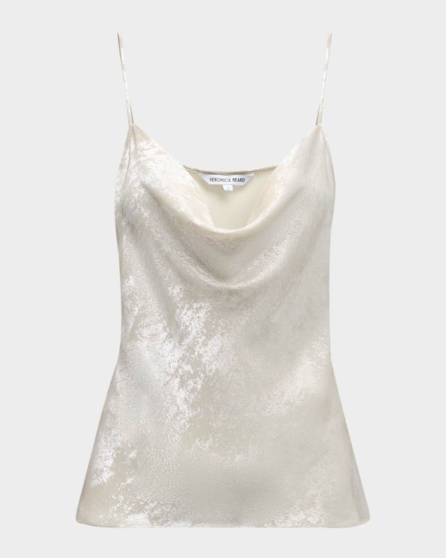 Veronica Beard Sola Brushed Metallic Top | Neiman Marcus