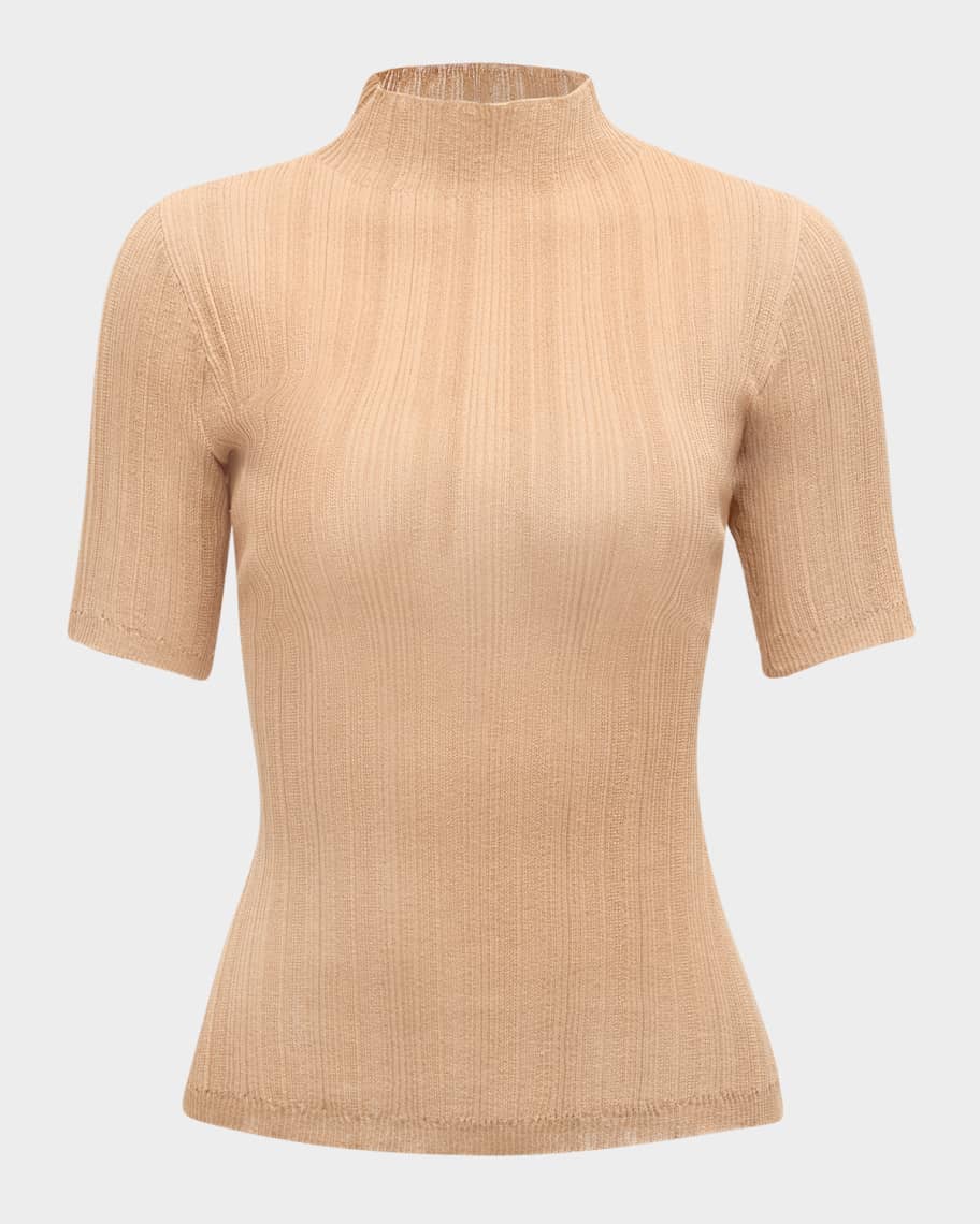 SEROYA Abigail Rib-Knit Top | Neiman Marcus