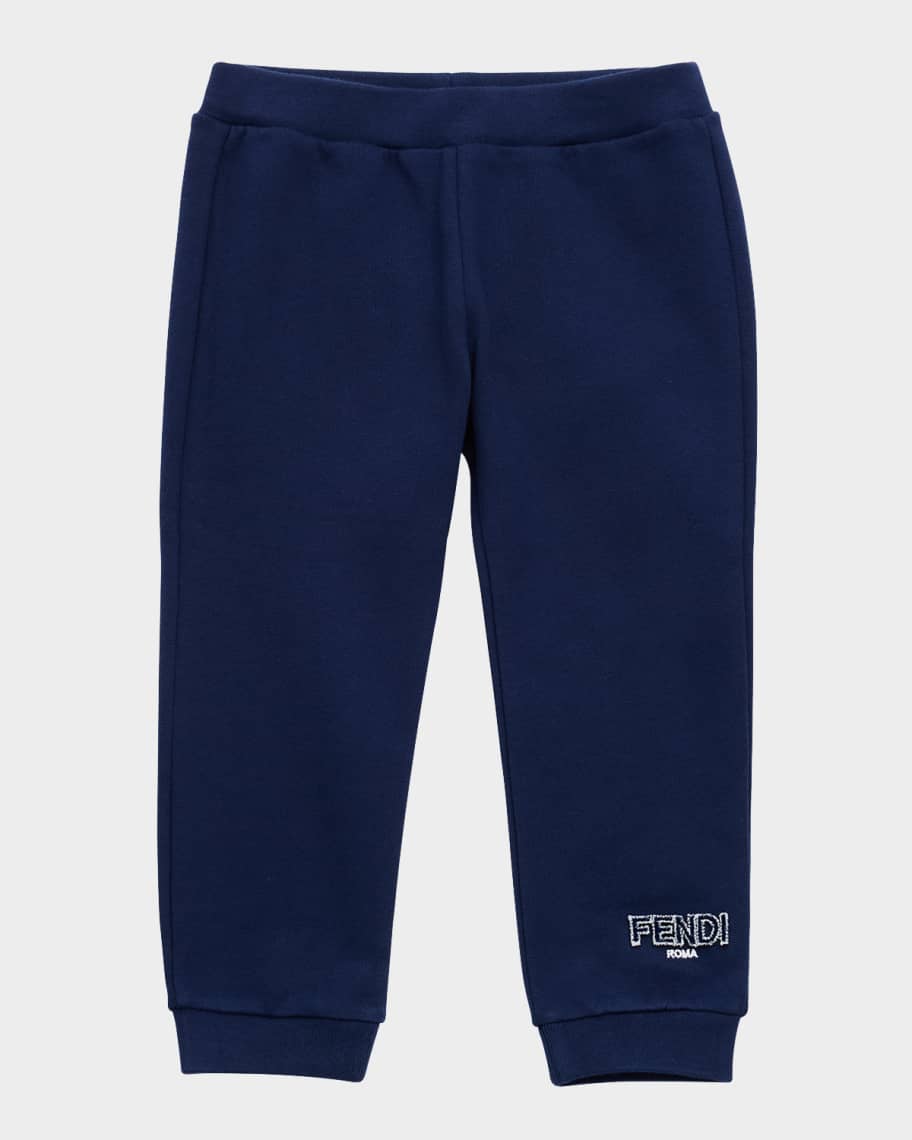 Fendi Boy's Fuzzy Logo-Print Sweatpants, Size 6M-24M | Neiman Marcus