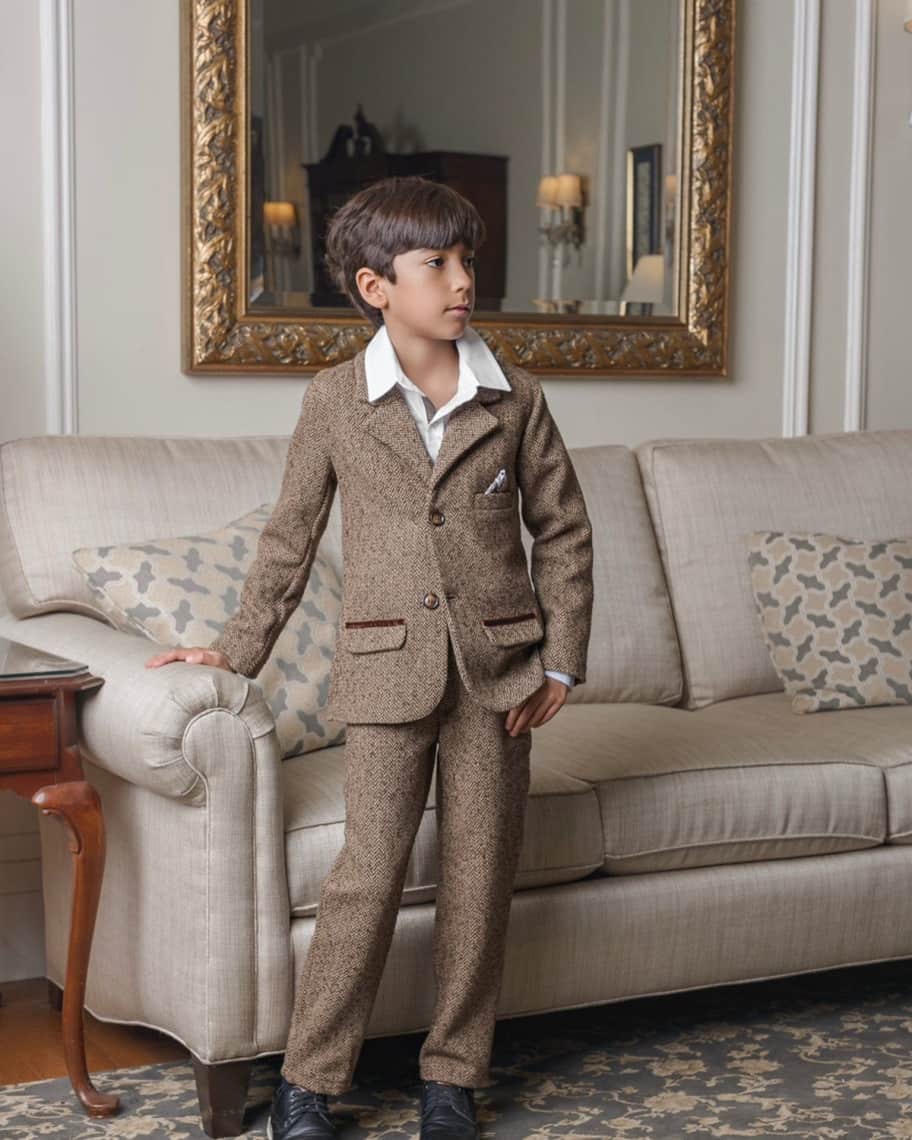 Petite Maison Kids Boy's Herringbone Tweed Jacket, Size 12M-8 | Neiman ...