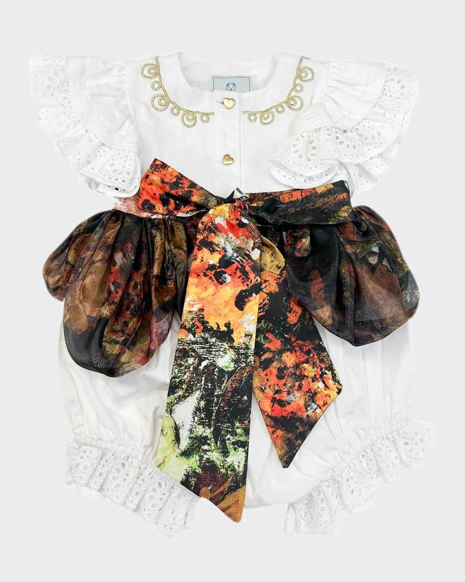 Petite Maison Kids Girl's Alexis Lace Trim Romper, Size 3M-36M | Neiman ...