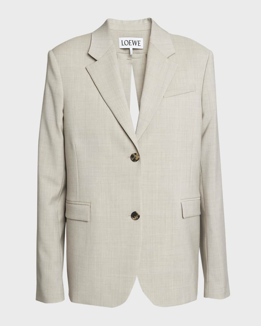 Loewe Split-Back Blazer Jacket with Tie Detail | Neiman Marcus