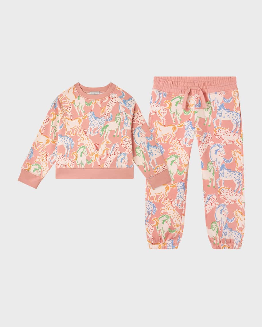 Stella McCartney Kids Girl's Prairie Horse-Print Two-Piece Tracksuit ...