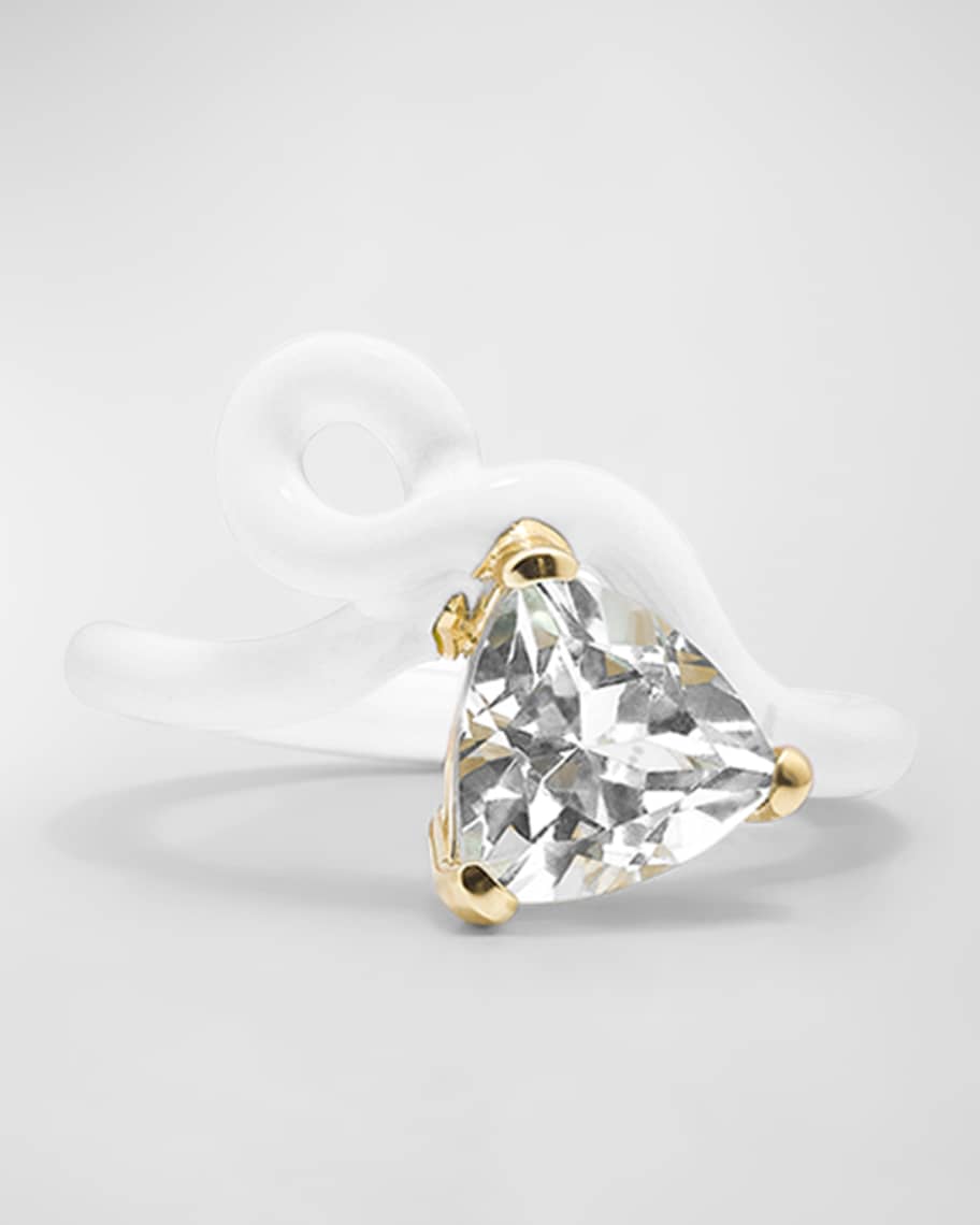 Bea Bongiasca Vine Statement Ring in 9K Yellow Gold and Enamelware with ...