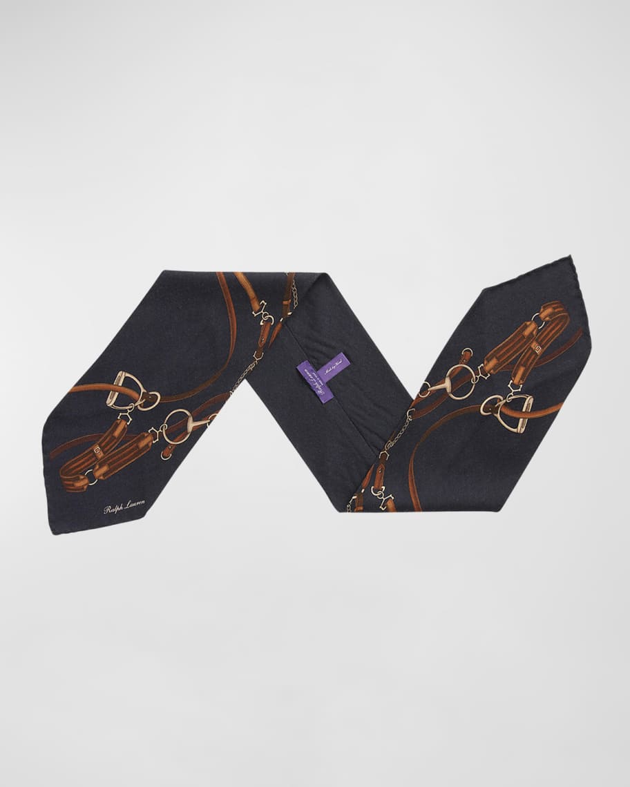 Ralph Lauren Purple Label Men's Equestrian Cashmere-Silk Neckerchief ...