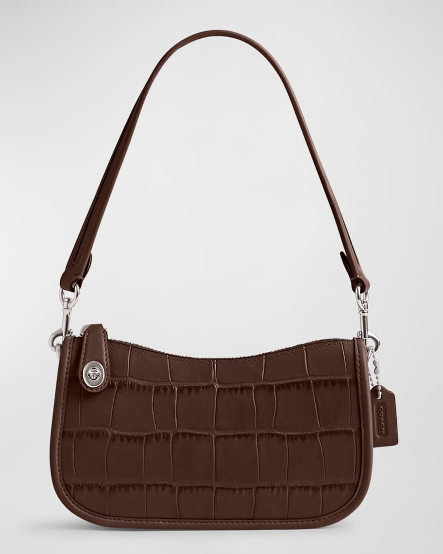 Coach Swinger 20 Croc-Embossed Shoulder Bag | Neiman Marcus