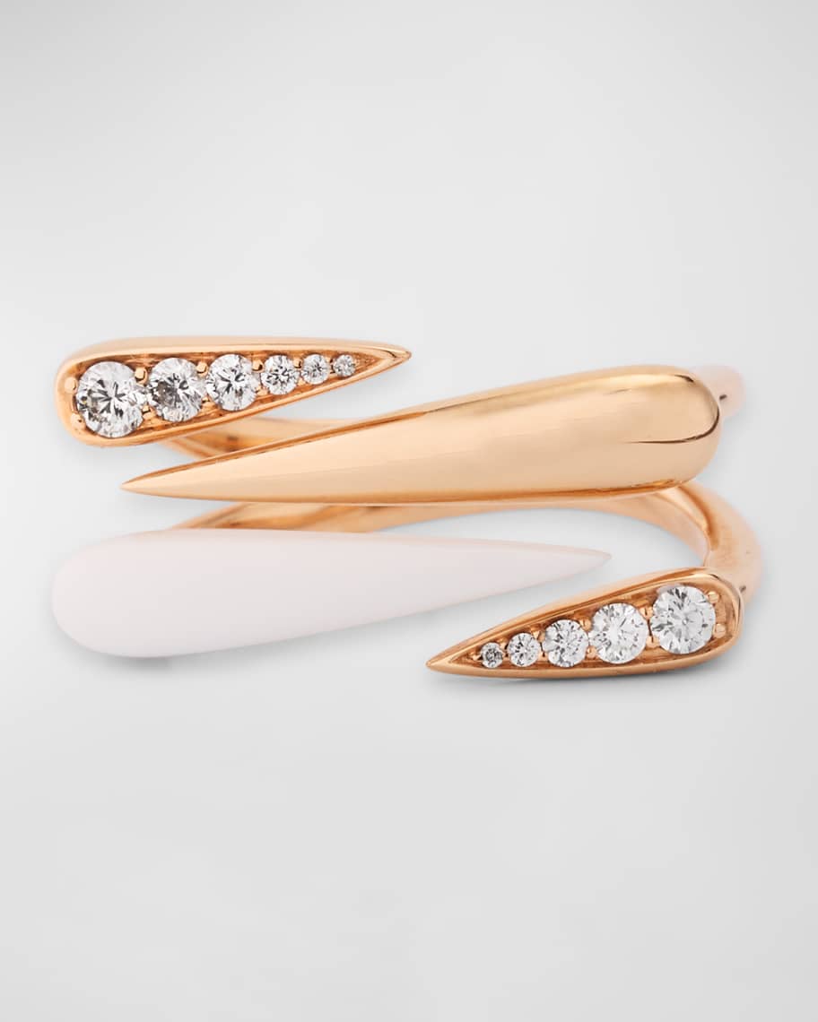 Etho Maria 18K Rose Gold Ceramic and Diamond Ring, Size 6.5 | Neiman Marcus