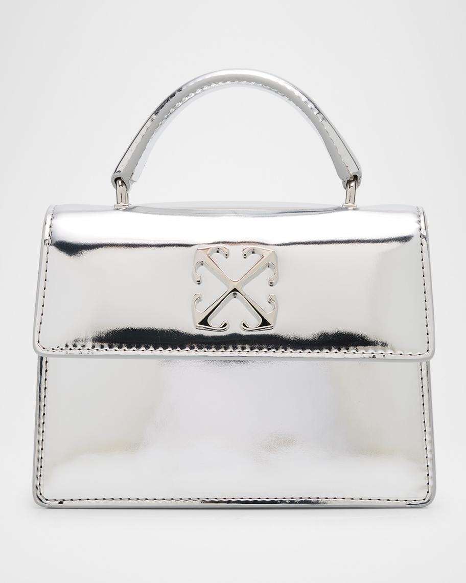 Off-White Jitney Baby Metallic Top-Handle Bag | Neiman Marcus