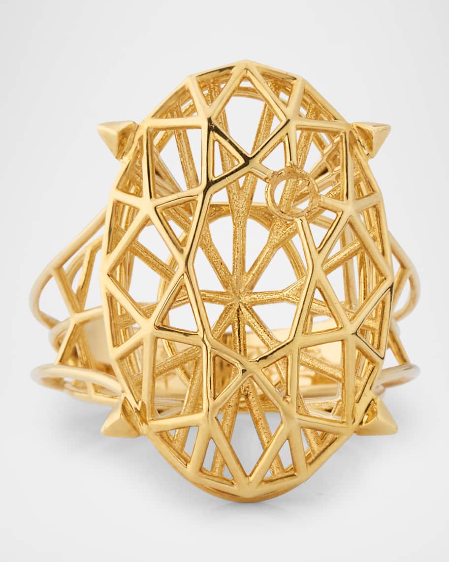 Peruffo 18K Yellow Gold Ink Oval Statement Ring, Size 7 | Neiman Marcus