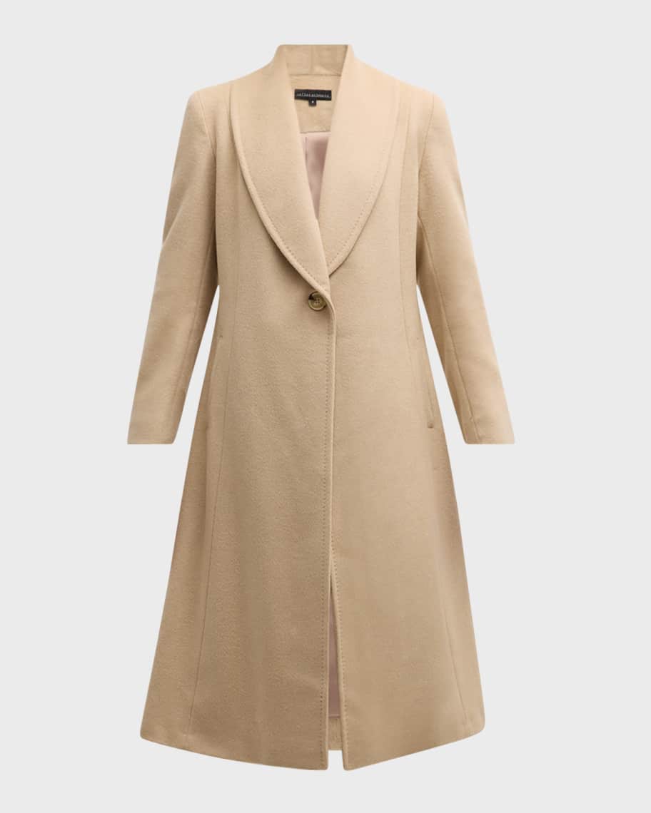 Sofia Cashmere Shawl-Collar Camel Hair Princess Coat | Neiman Marcus