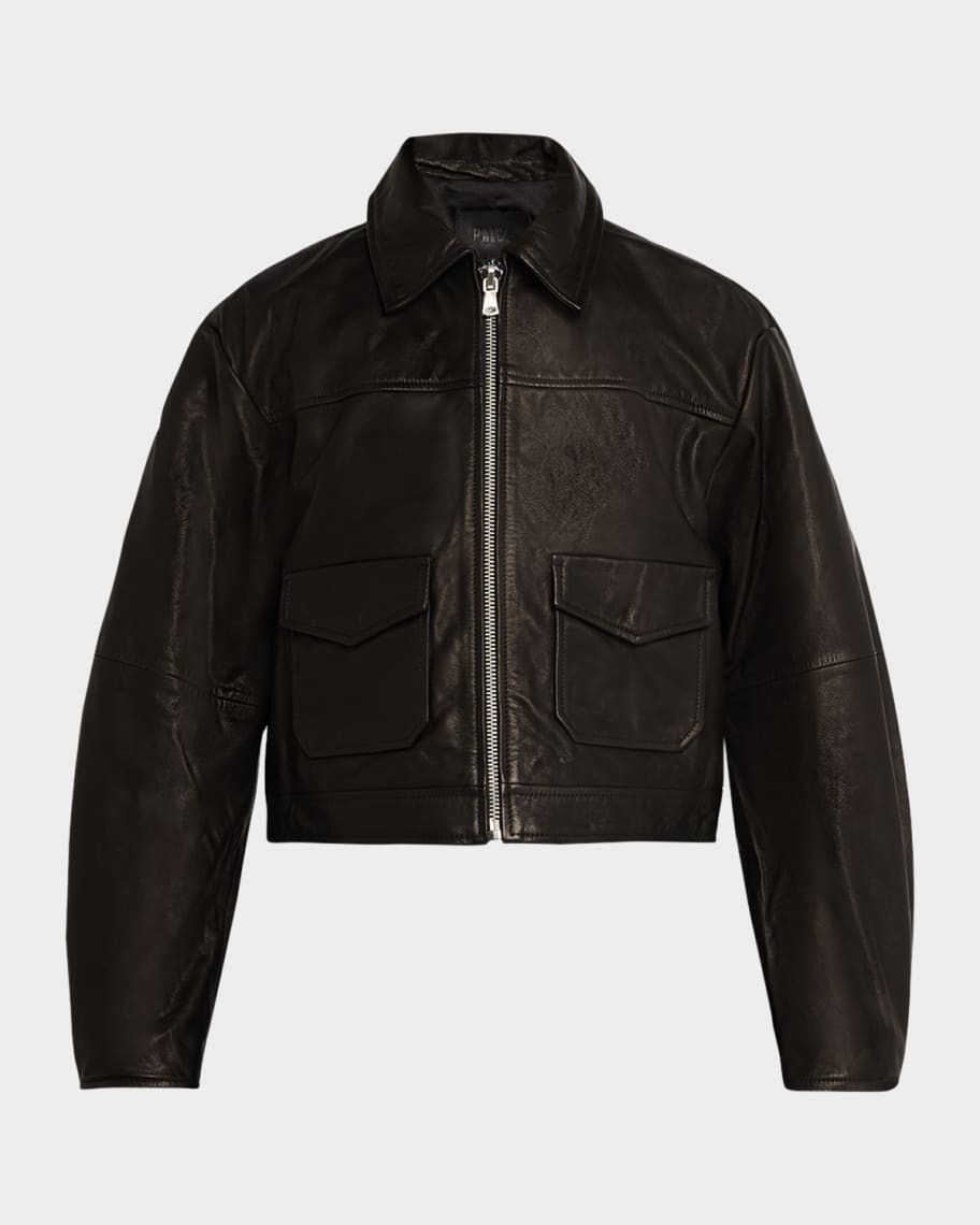 PAIGE Clyde Leather Jacket | Neiman Marcus
