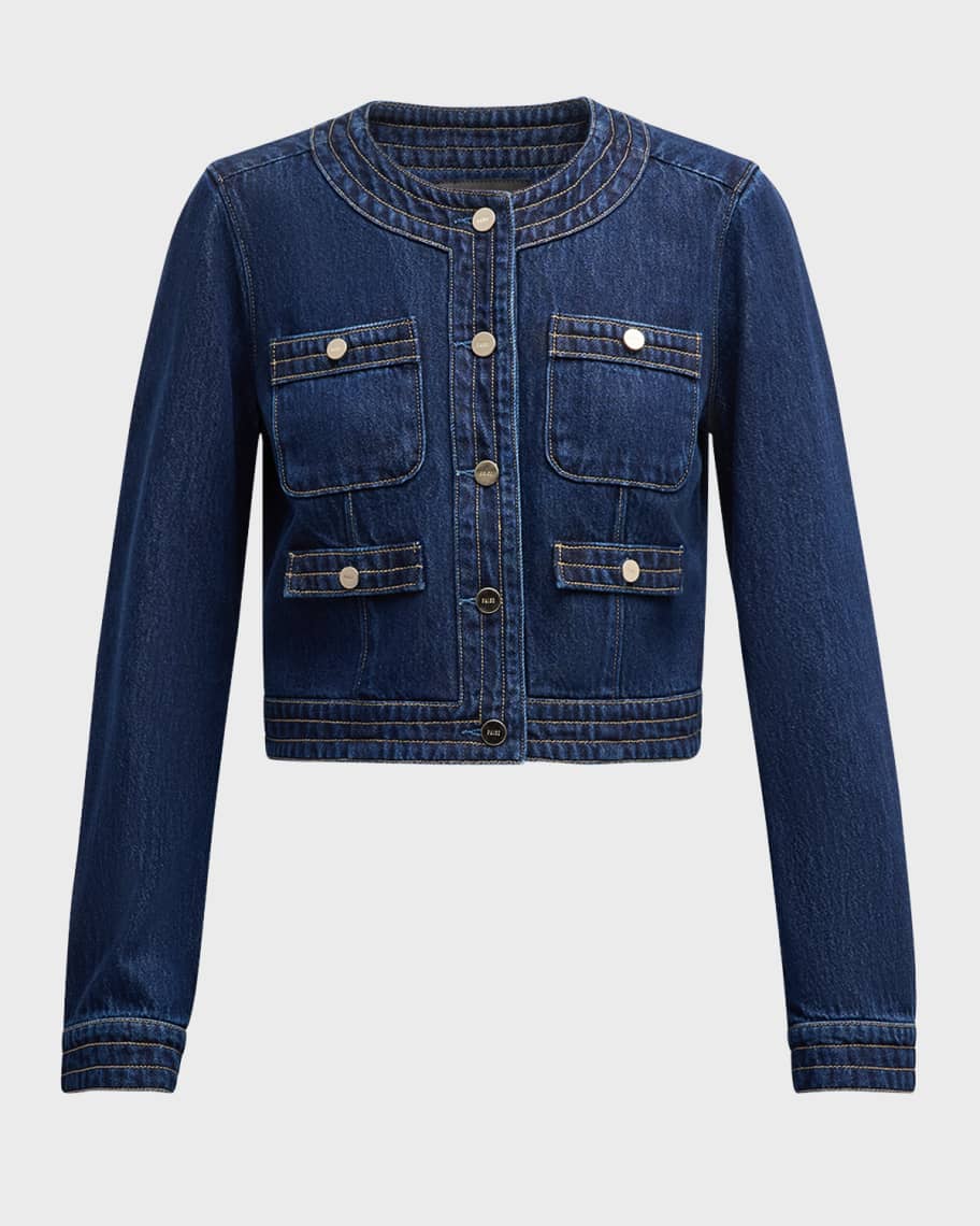 PAIGE Kiya Tailored Denim Jacket | Neiman Marcus