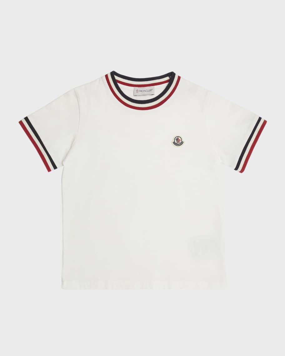 Moncler Boy's Classic Logo Emblem T-Shirt, Size 8-14 | Neiman Marcus