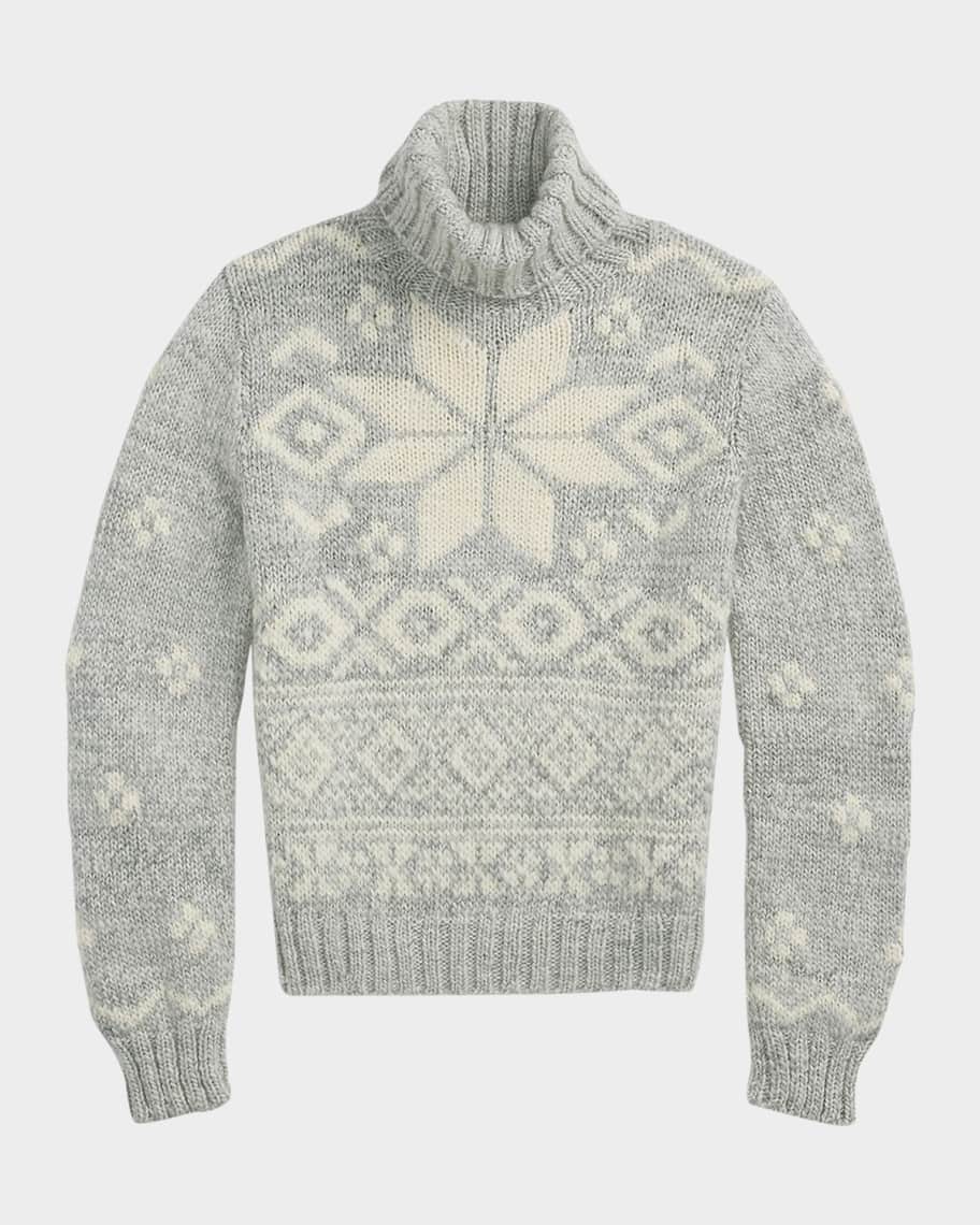 Polo Ralph Lauren Snowflake-Motif Wool Turtleneck | Neiman Marcus