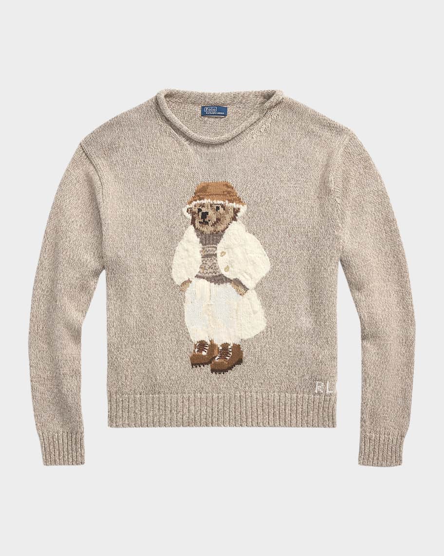Polo Ralph Lauren Polo Bear Cotton Roll-Neck Sweater | Neiman Marcus