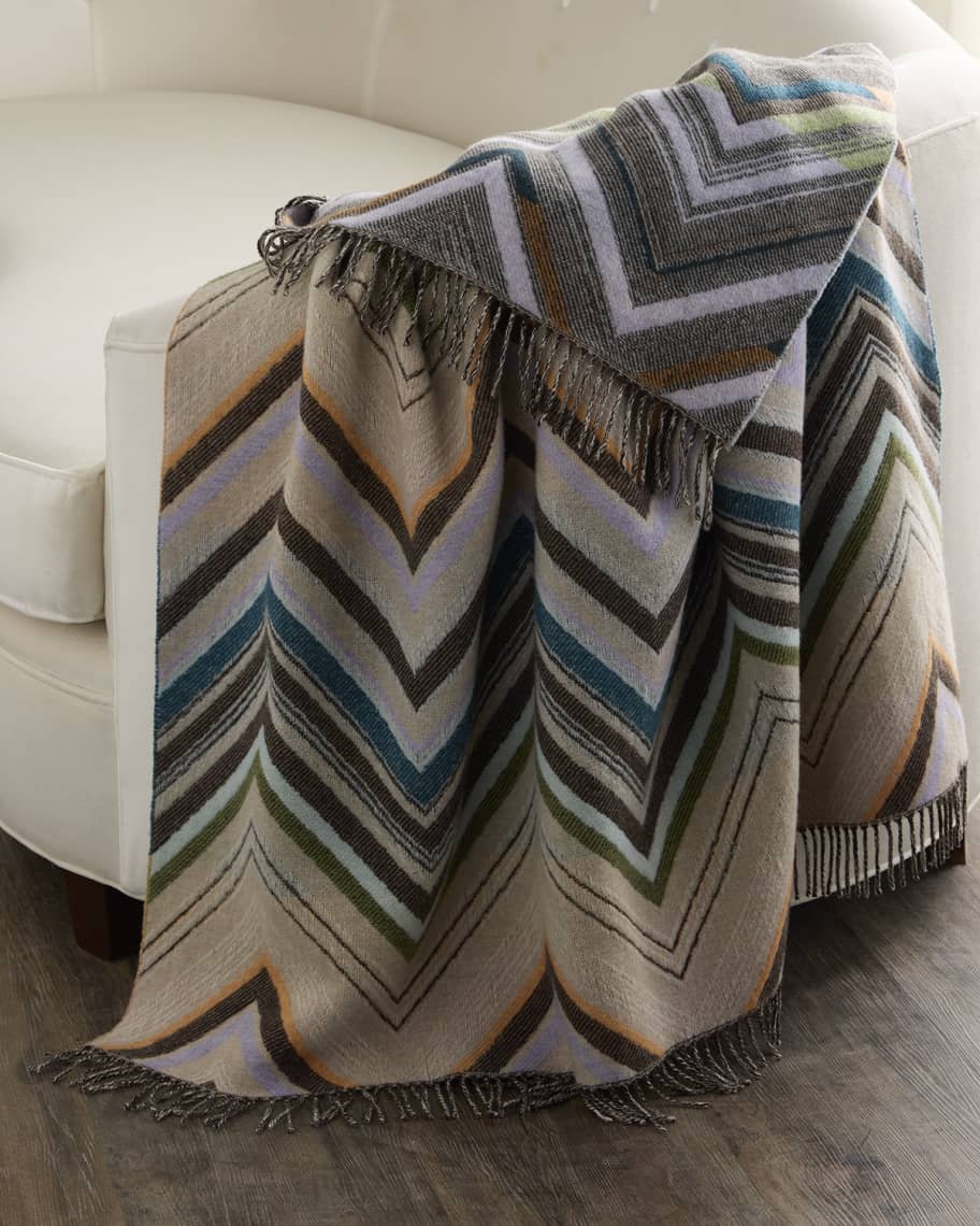Missoni Home Chevron Wool-Blend Throw, 98" x 100" | Neiman Marcus