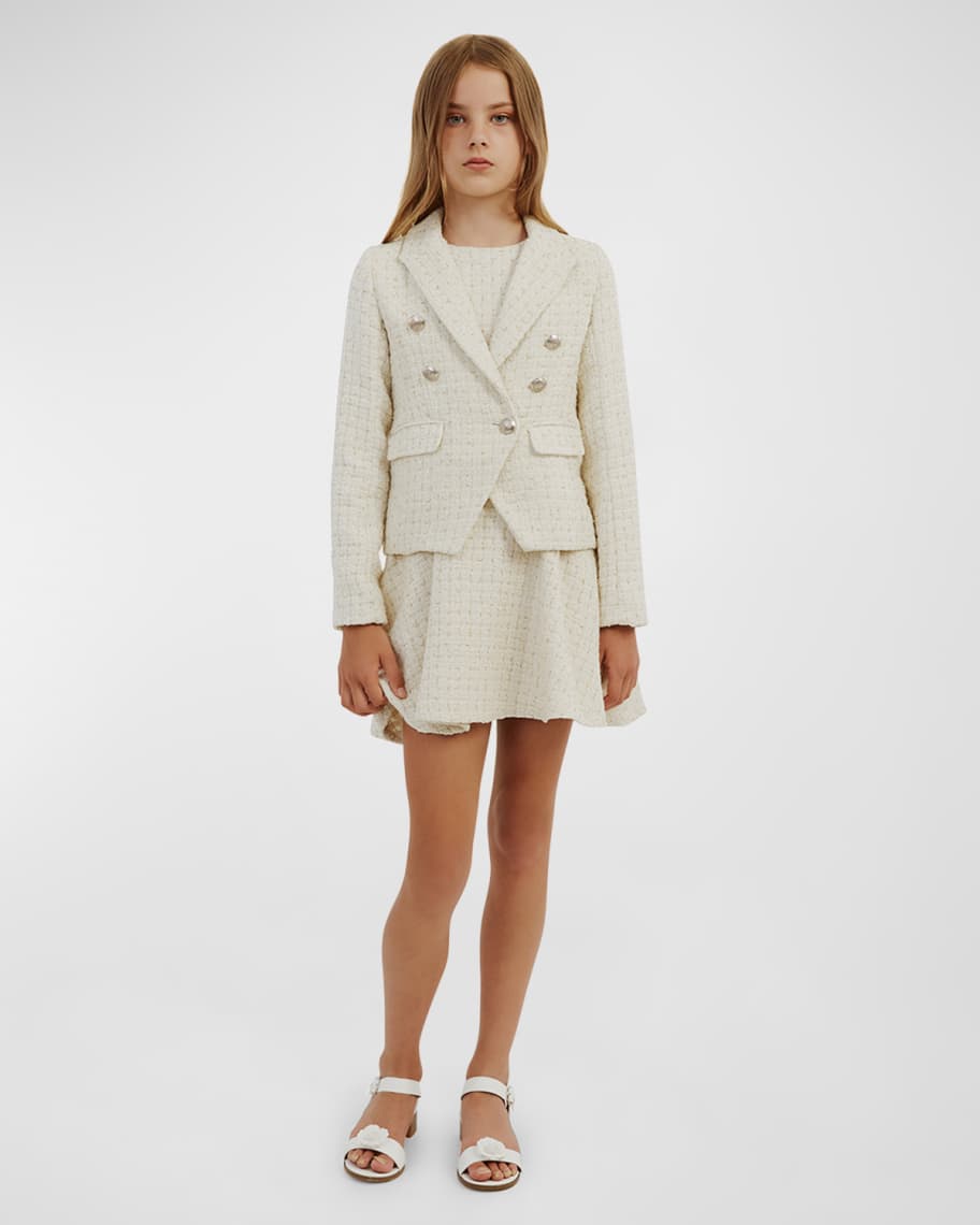 Bardot Junior Girl's Roma Boucle Double Breasted Blazer, Size 7-14 ...