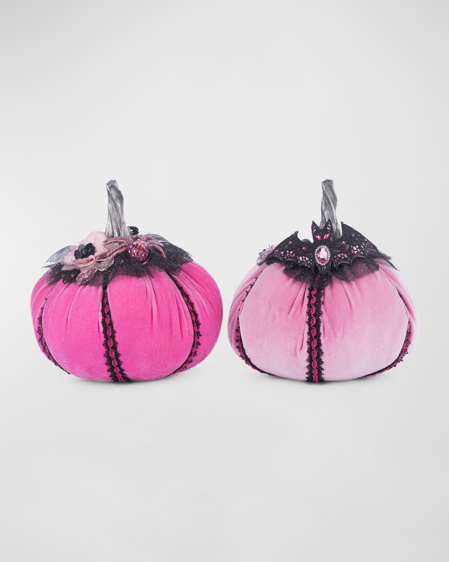 Katherine's Collection Pink Passion Stuffed Pumpkins, Set of 2 | Neiman ...