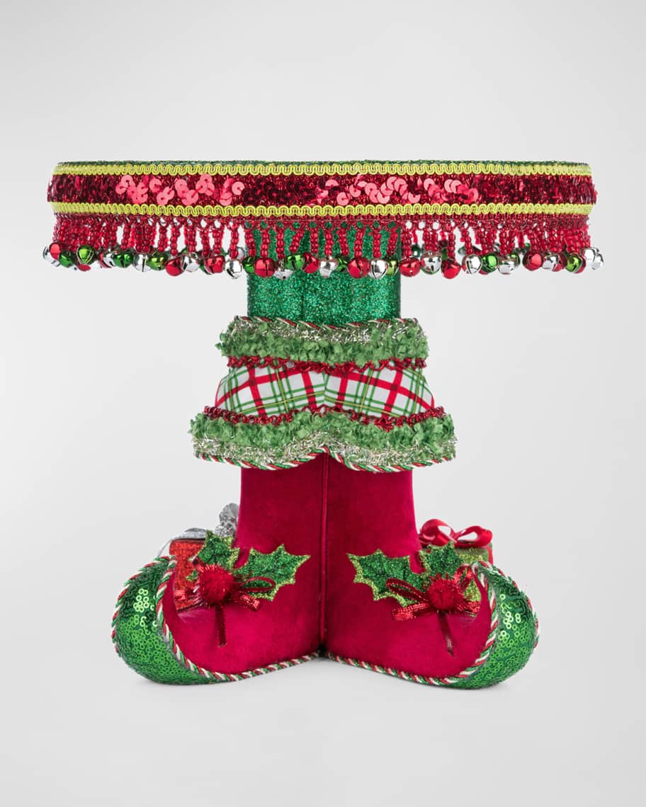 Katherine's Collection Elf Boots Christmas Cake Plate | Neiman Marcus
