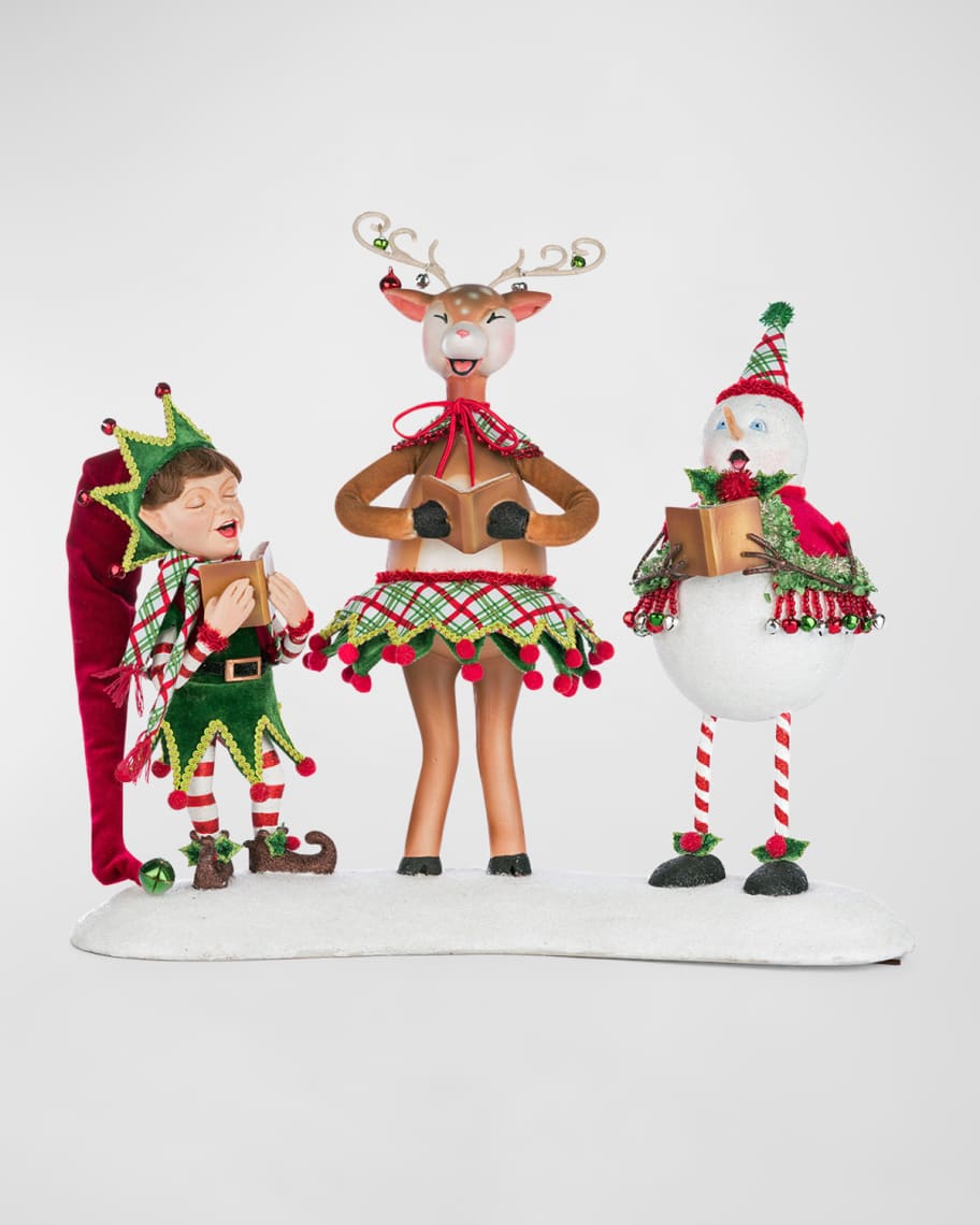 Katherine's Collection Alfie, Deerdra, and Snowy Christmas Carolers ...