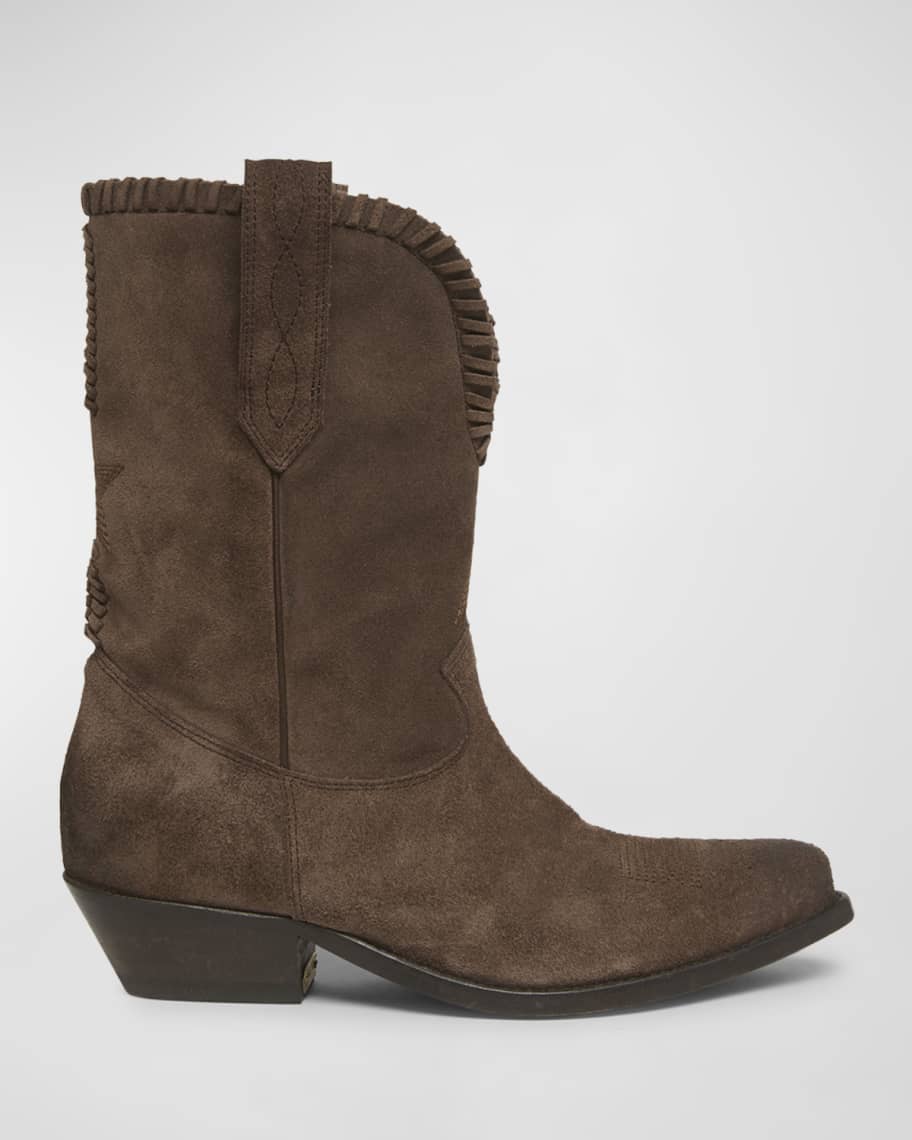 Golden Goose Wish Star Suede Cowboy Boots | Neiman Marcus